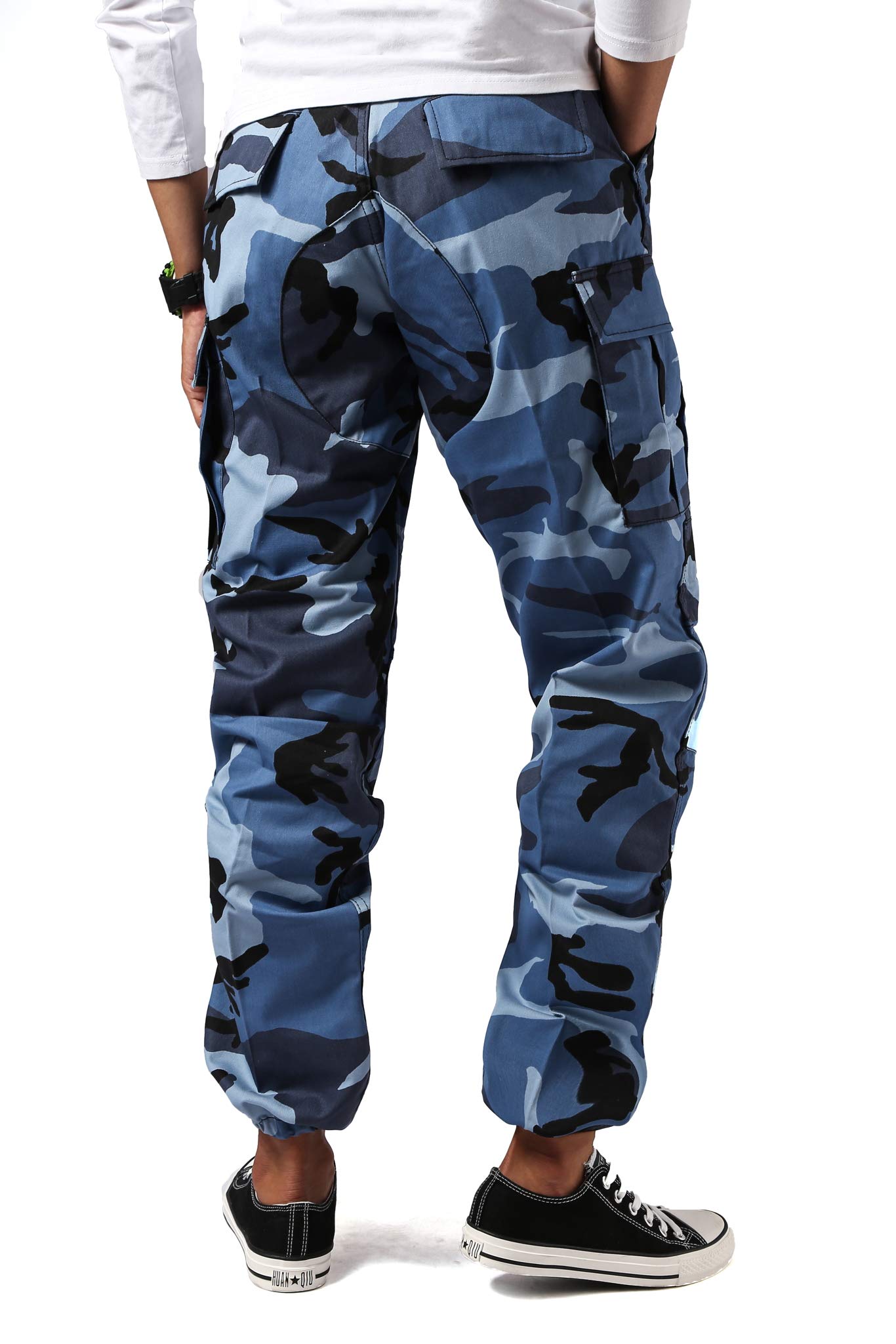 Snapklik.com : BACKBONE Mens Fashion Bright Camouflage Cargo Pants ...