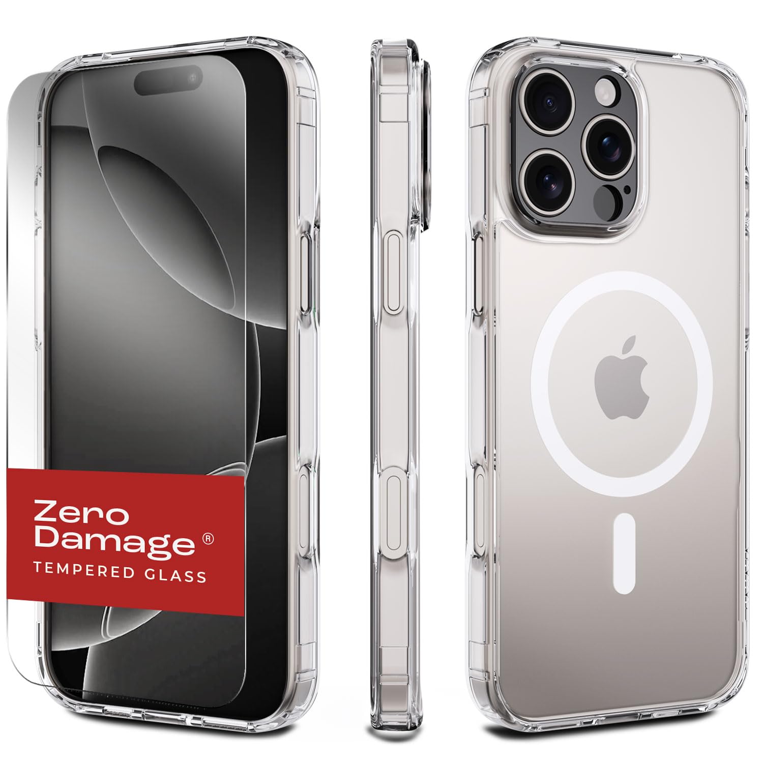 Amazon.com: Sahara Crystal Case for iPhone 16 Pro Max, Classic Series Protection Kit Compatible ...