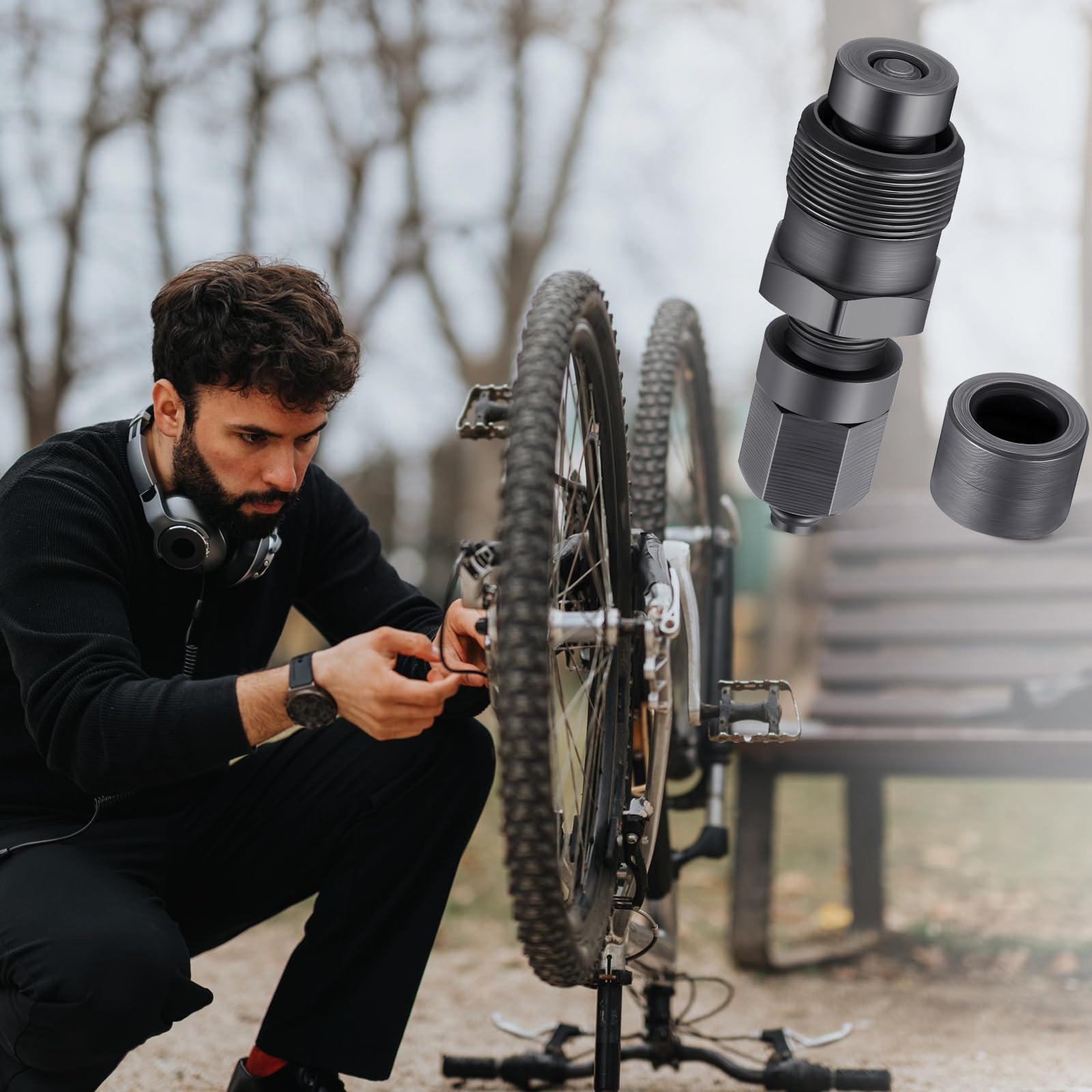 Snapklik.com : Skylety Crank Remover Bicycle Crank Puller Bike Crankset Arm Puller Compact ...