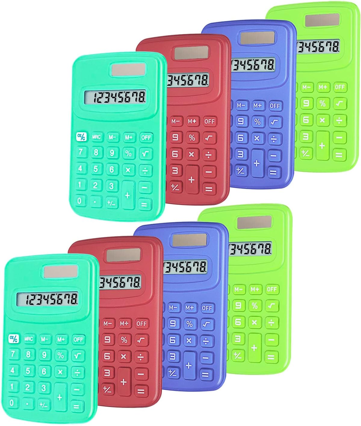 Amazon.com : Basic Calculator 8 Digit Silicone Button Desktop ...