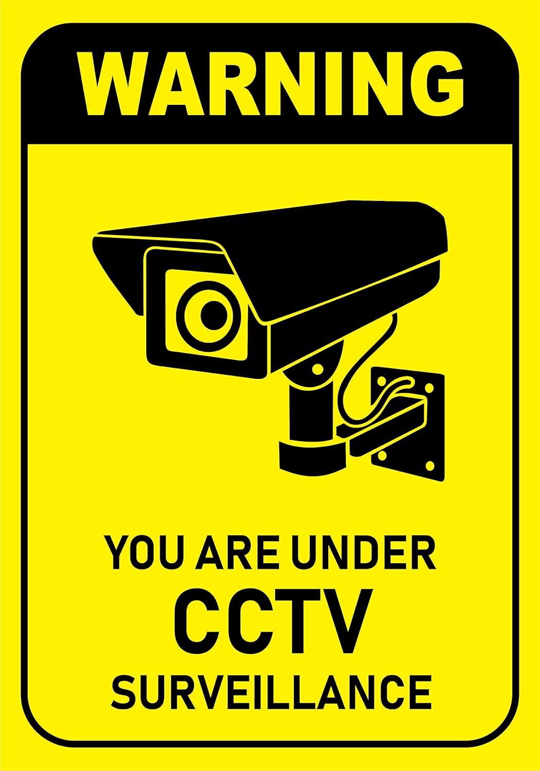 Generic CCTV Warning Sign - Modern Style, Foam Material, Wall Mount ...