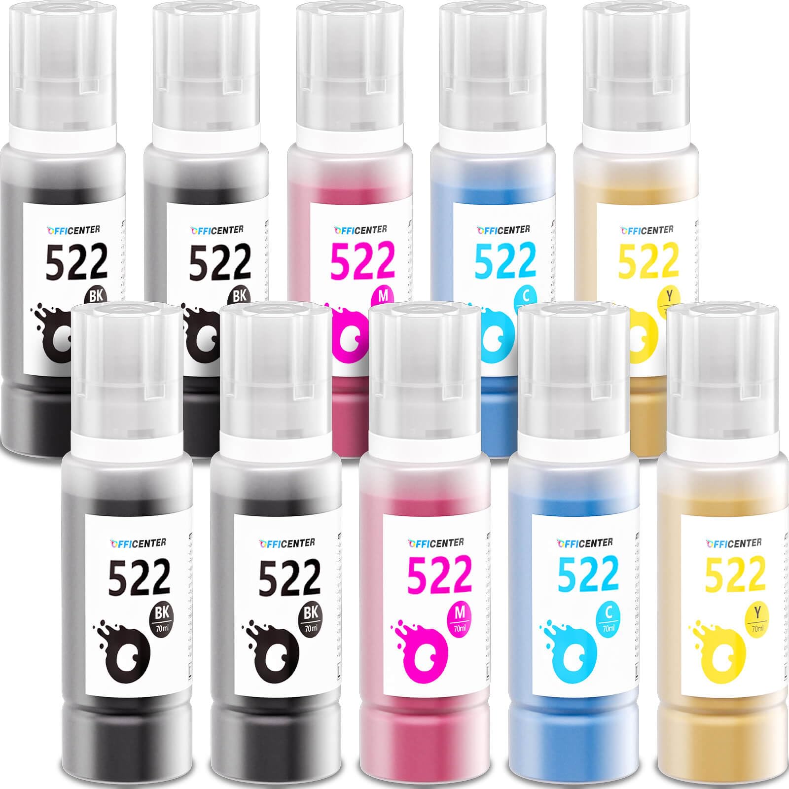 Snapklik.com : OFFICENTER T522 522 Ink Refill Bottles For Ecotank ET ...