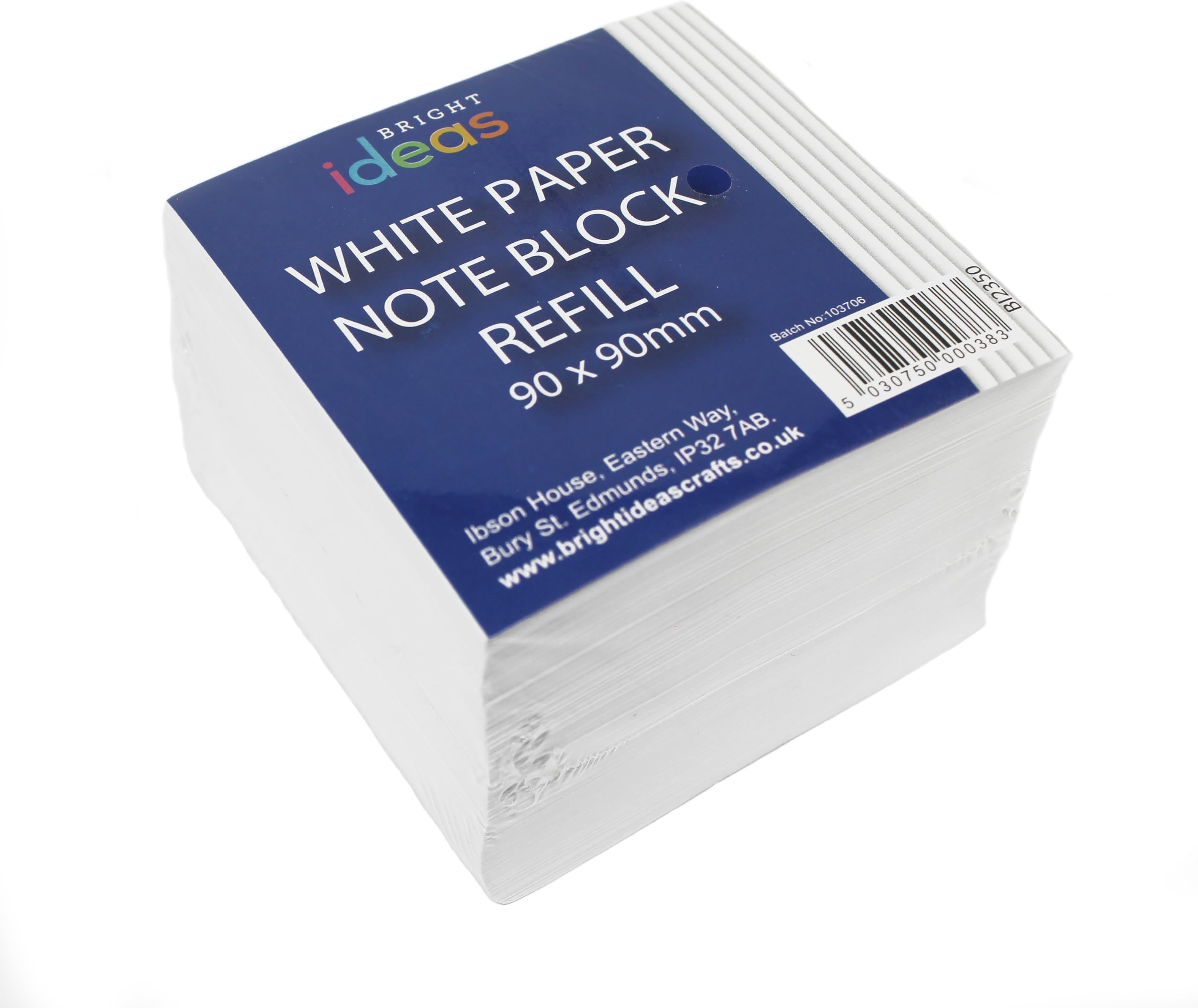 Bright Ideas Note Block – White. Sheet Size: 9cm x 9cm, Pack of 700 ...