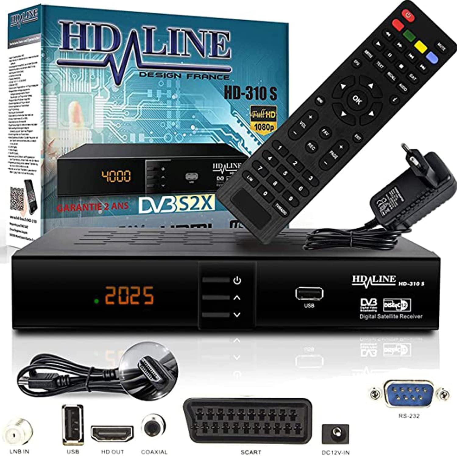 Hd-line 310 Satelliten Receiver Full HD Digitaler DVBS-S2 Receiver ...