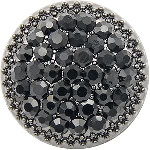 Amazon.com: 5pcs Round Metal Rhinestone Buttons - Luxury Fashion Decor ...