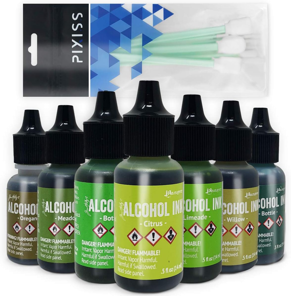 Amazon.com: Greens Alcohol Inks Set | Tim Holtz Alcohol Inks Shades of ...