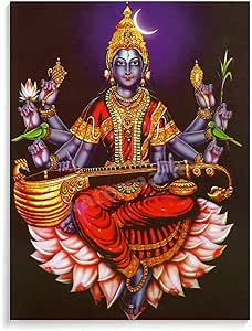 Amazon.com: Matangi Devi Posters Indian God Poster Canvas Painting Wall ...