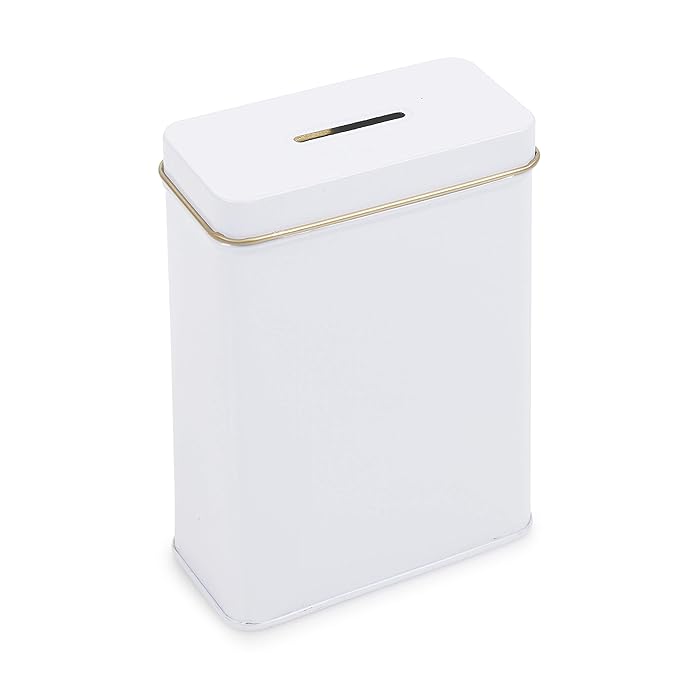 Buy Tin Charity Box Collection Can Money Savings Box Piggy Bank Cash ...