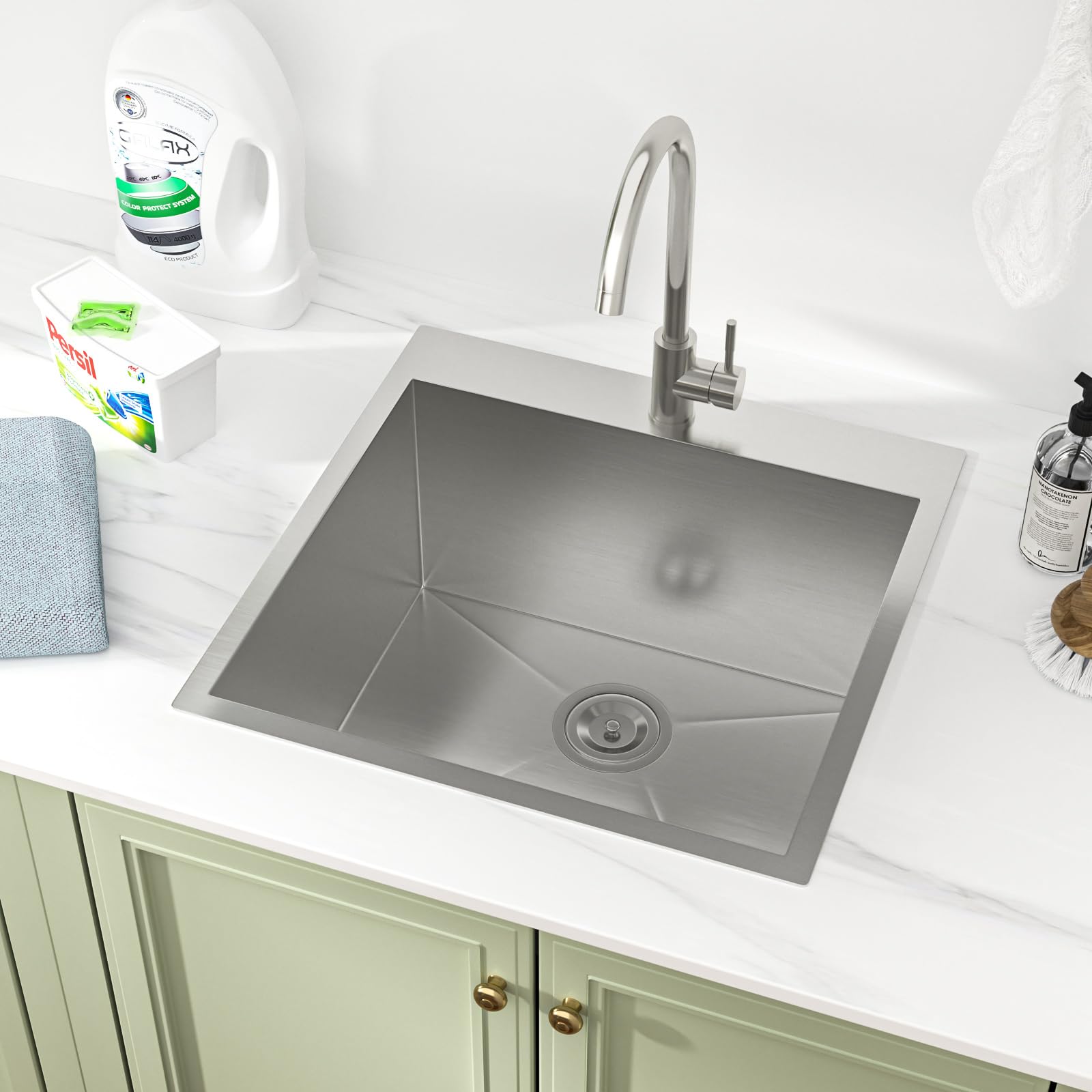 Snapklik.com : 25 Laundry Sink Drop In - 25x22x12 Inch Laundry Utility ...