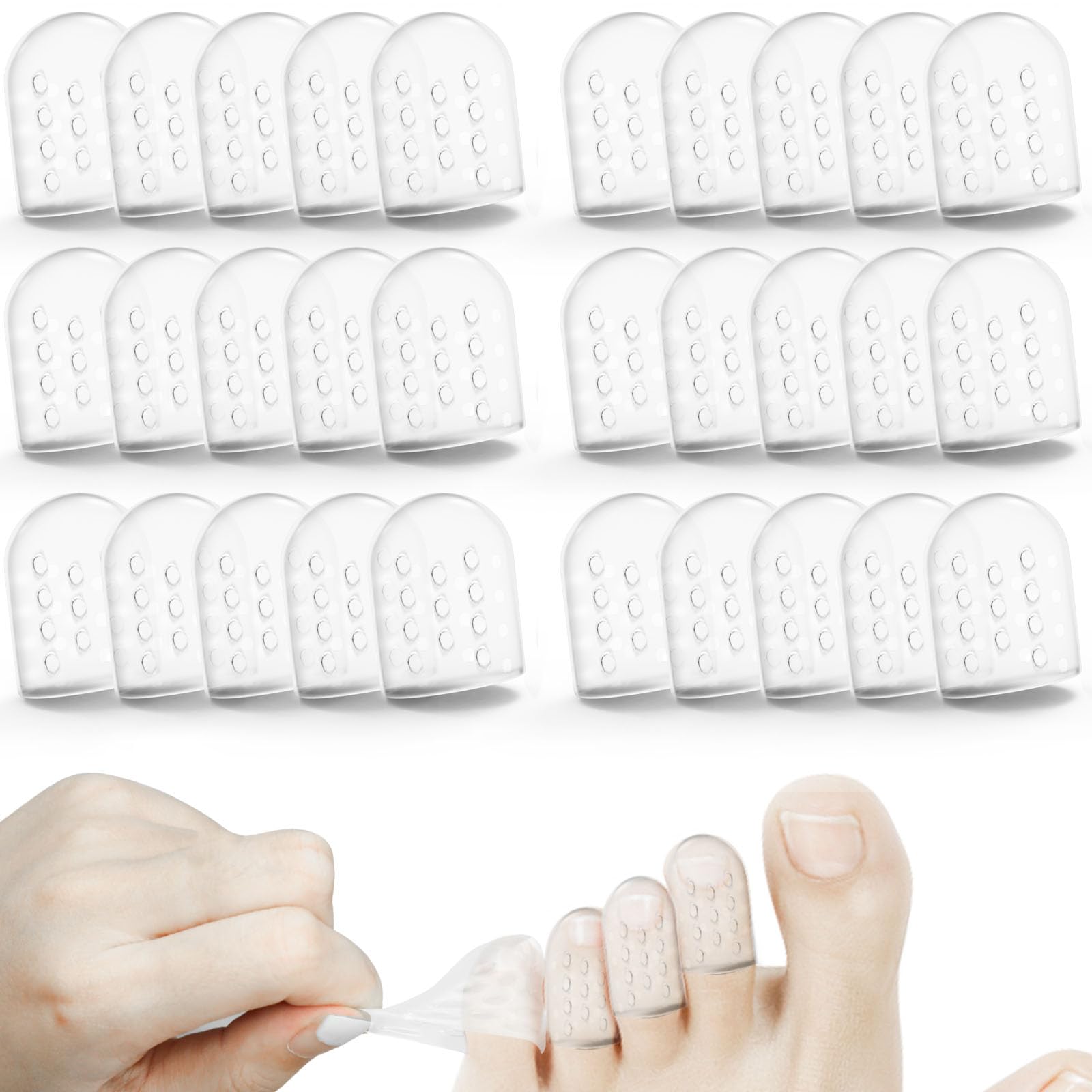 Amazon.com: 30Pcs Silicone Anti-Friction Toe Protector Women ...