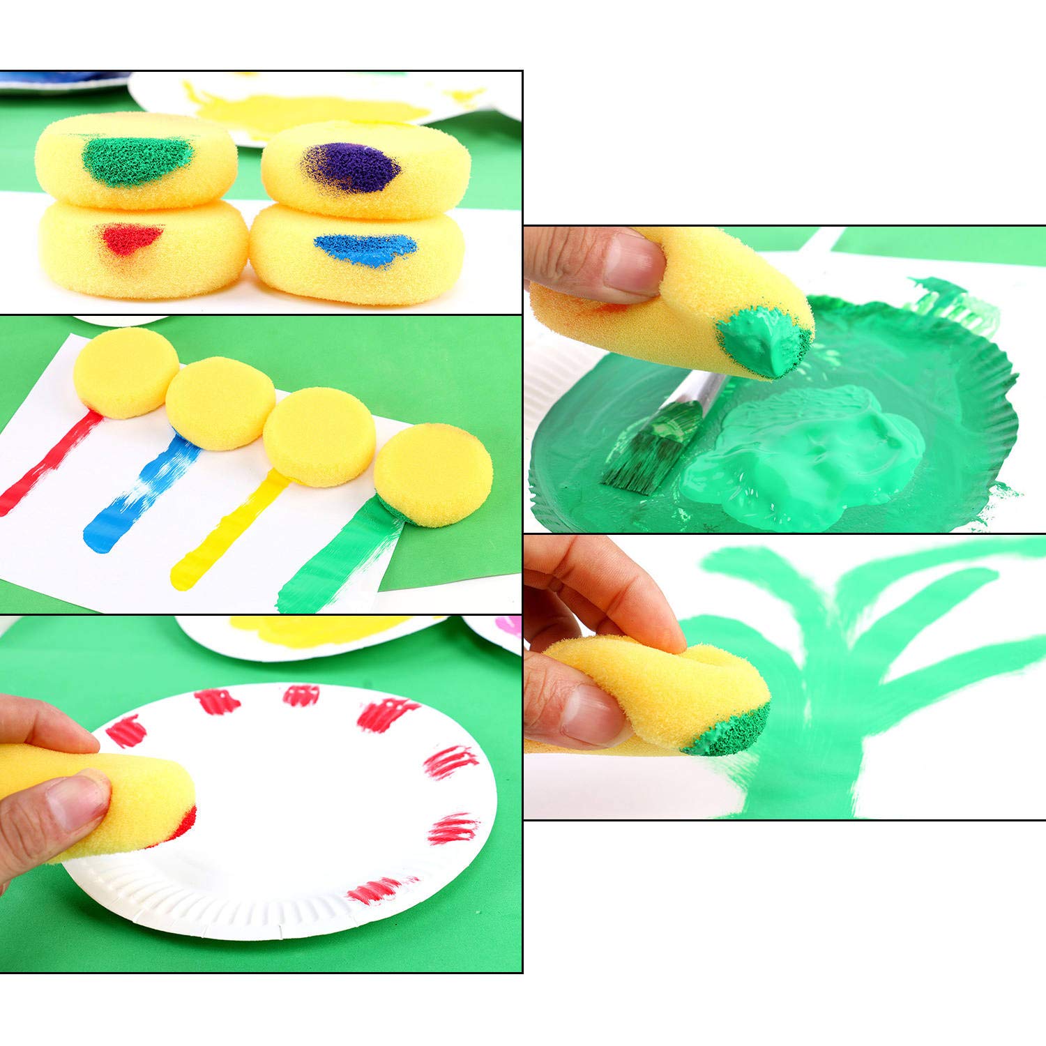 Snapklik.com : 50 Pack Painting Sponges, Round Watercolor Synthetic ...