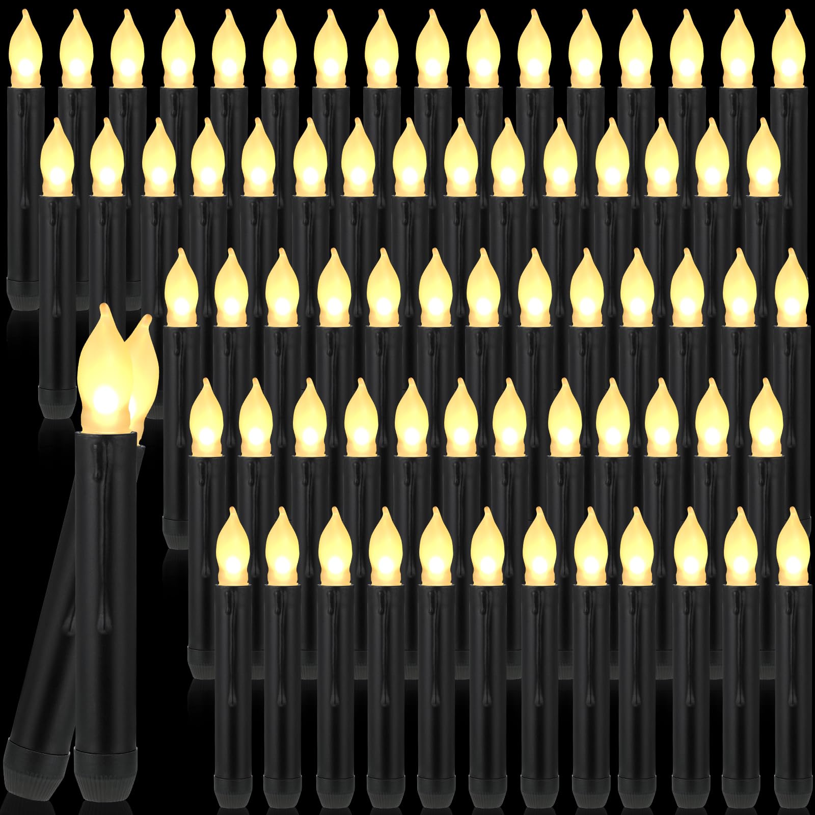 Snapklik.com : Macarrie 108 Pieces Flameless LED Taper Candles Battery ...