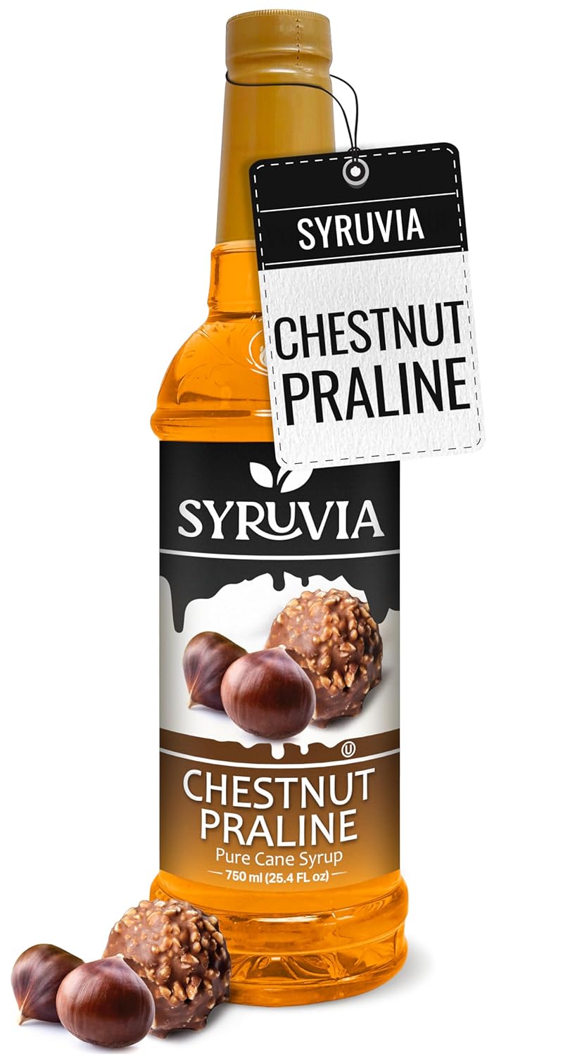 Amazon.com: Syruvia Coffee Syrup, Chestnut Praline Flavored Syrup for ...