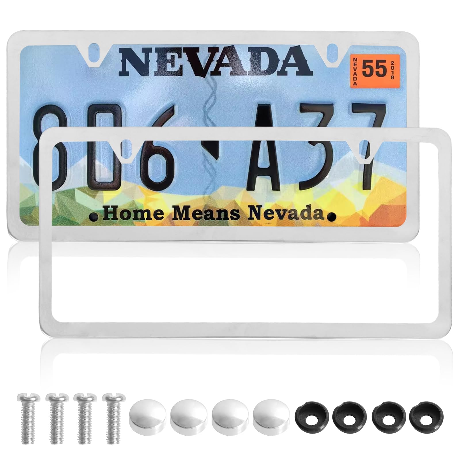 Amazon.com: Tongze Thin-Border License Plate Frames for Women/Men ...