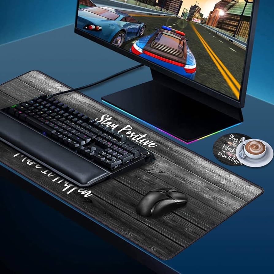 ENHANCE Extra Large LED Gaming Mouse Pad Hard XXL Desk Mat, 56% OFF