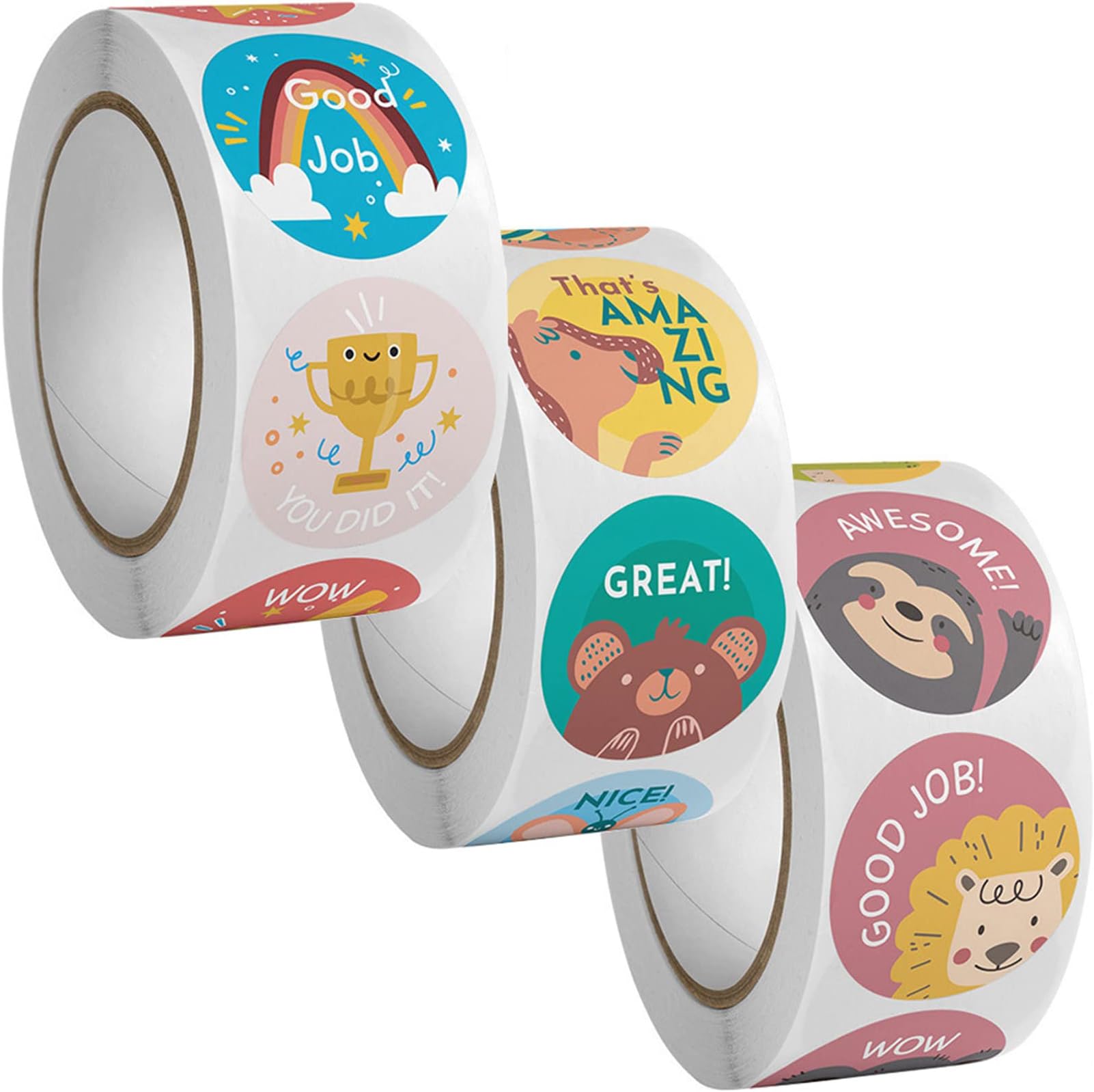 Amazon.com: Sticker Roll 5 Rolls of Party Supplies Stickers for Kids ...