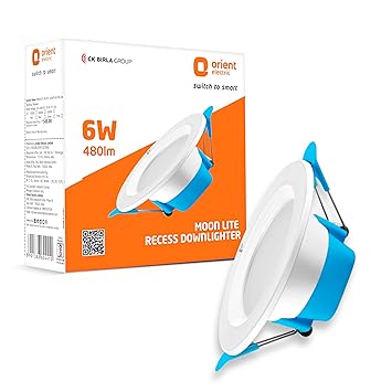 Orient Electric Moonlite 6W LED Down Light, Cool White Light, Round ...