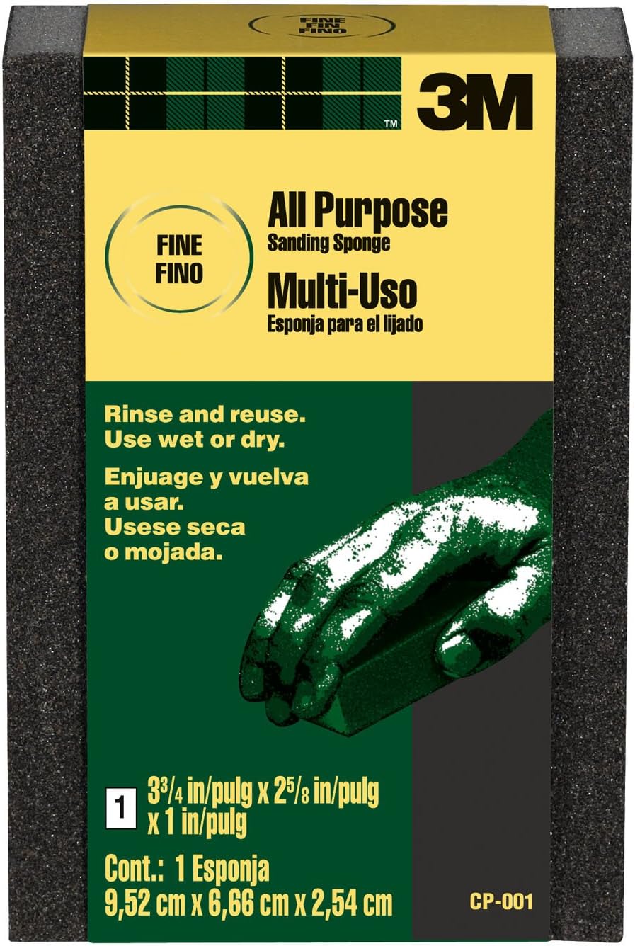 Amazon.com: 3M Sanding Sponge, Fine Grit : Industrial & Scientific