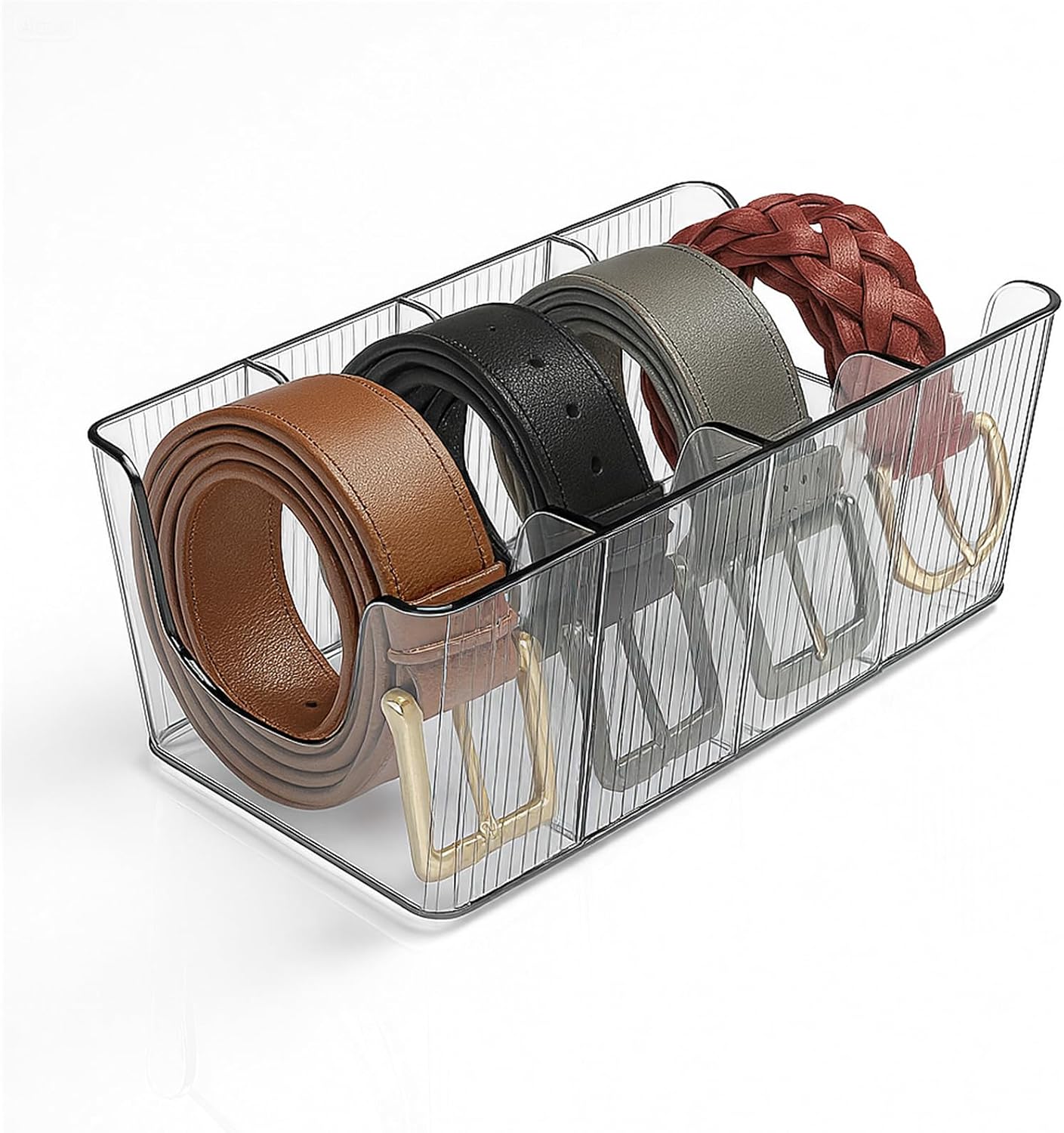 Amazon.com: Zilphoba 2 Pack Acrylic Belt Organizer, Belt Organizer for ...