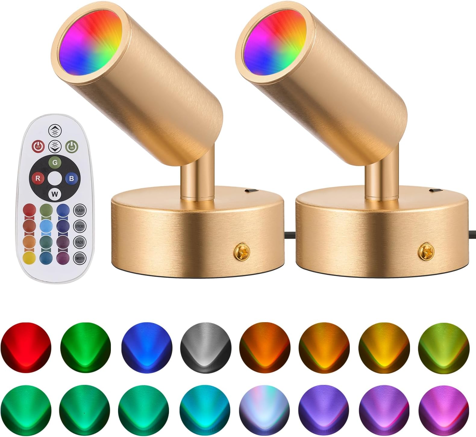 geenaes RGB Track Lighting Heads,Color Changing Track Light Heads with ...