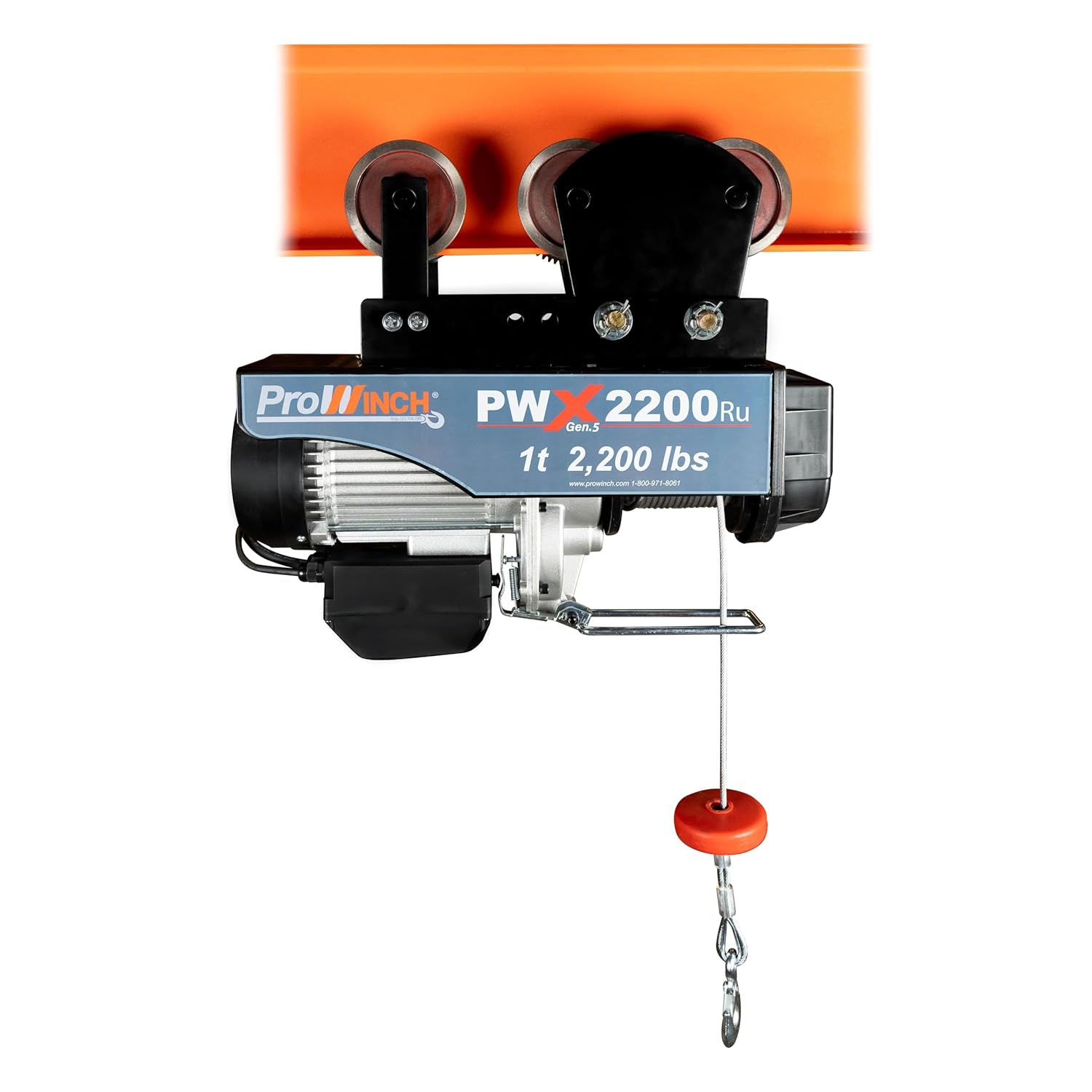 Prowinch 1 Ton Electric Wire Rope Hoist with Electric Trolley - 2000 lb ...