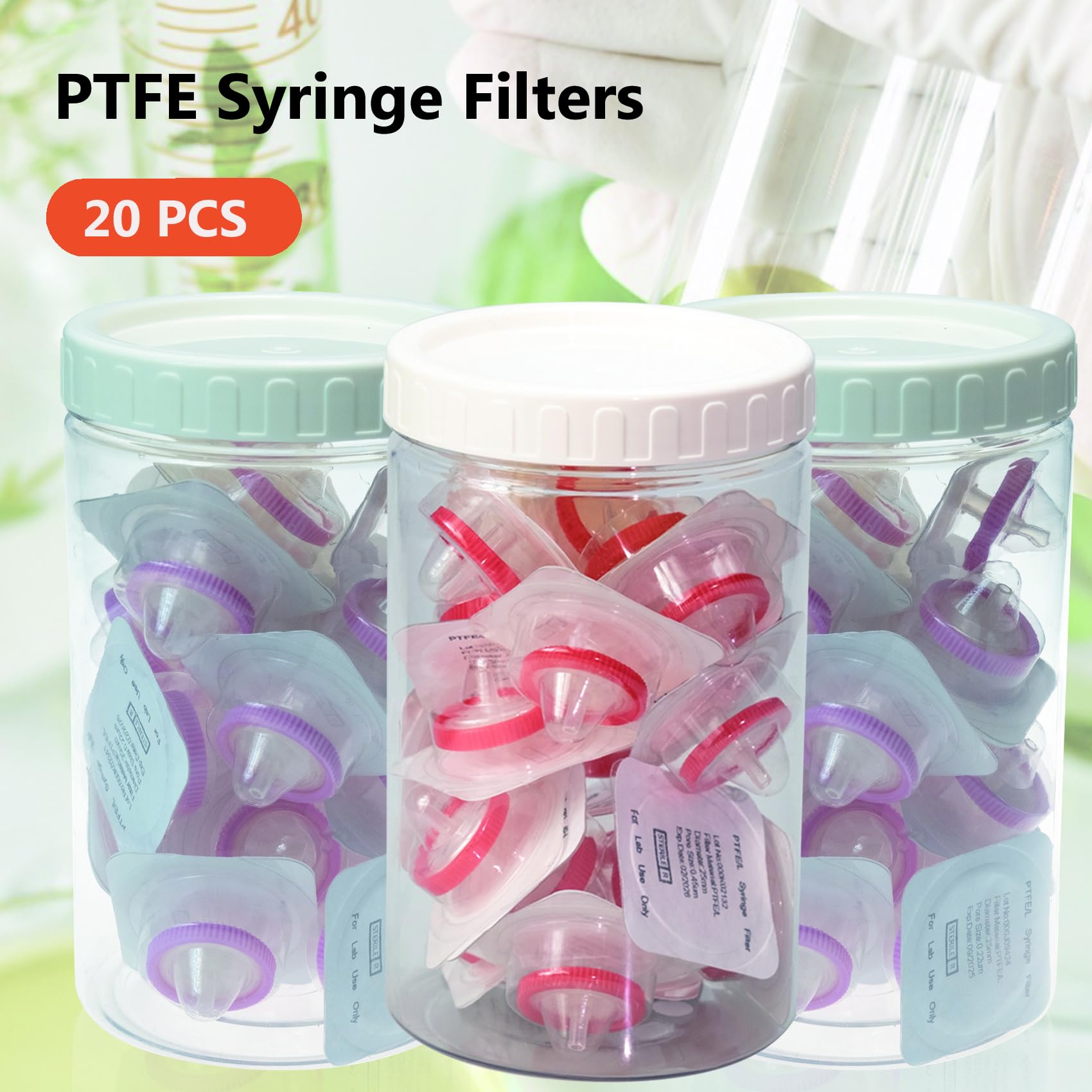 Snapklik.com : Sterile Syringe Filter PTFE Hydrophilic Filtration 045um ...