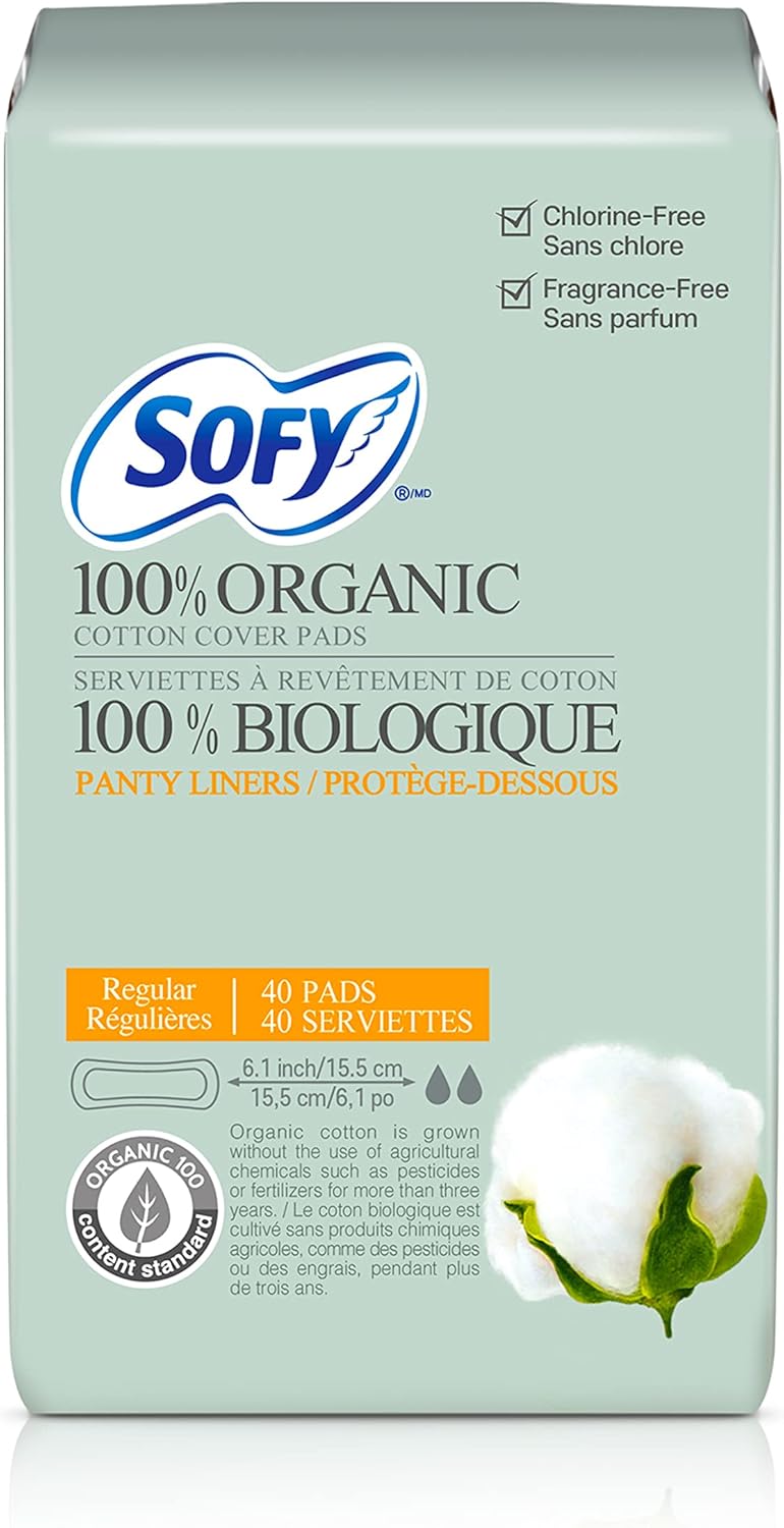 Sofy Organic Cotton Panty Liners for Women - Certified Sanitary ...