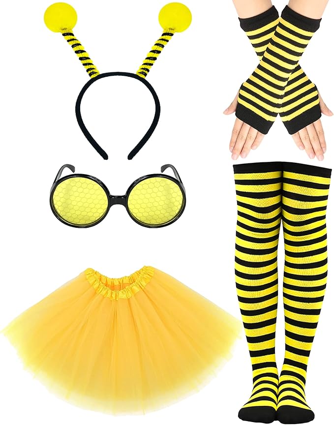 Amazon.com: Dolkoic Bee Tutu Costume Accessories,Bee Bopper Antenna ...