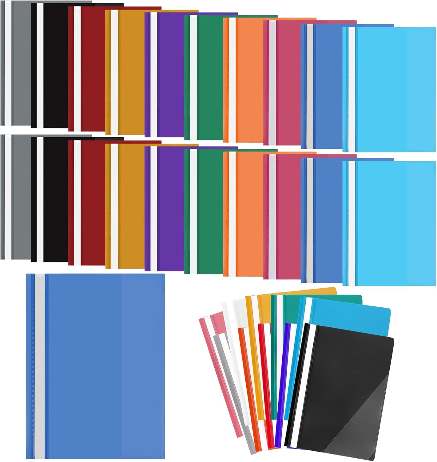30 PCS A4 Project Folder, Plastic Display Folders Presentation Folders ...
