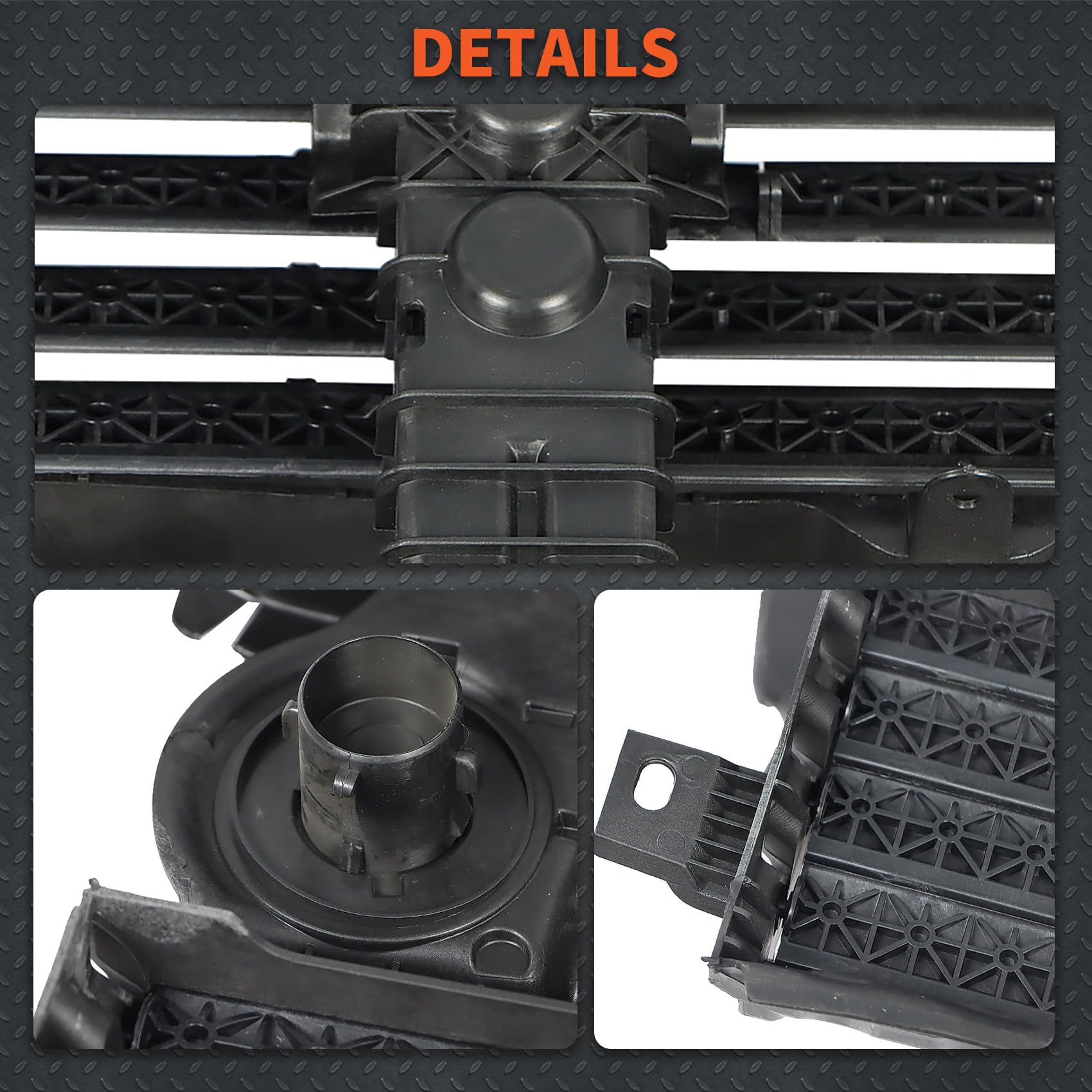 Snapklik.com : Labwork Front Radiator Shutter Assembly Replacement For ...