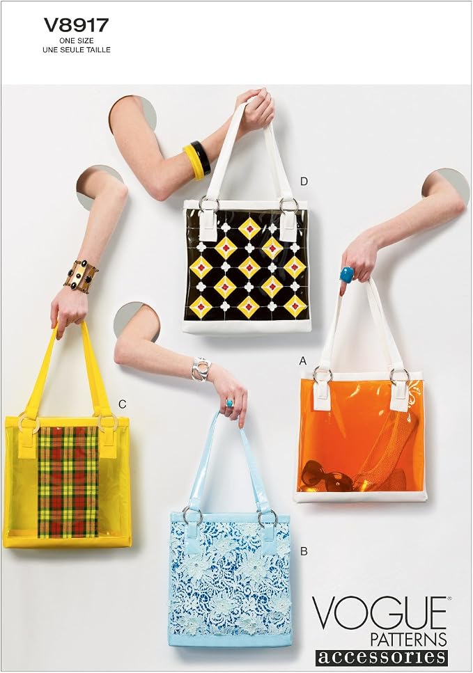 Amazon.com: Vogue Patterns V8917 Bags Sewing Template, One Size Only ...