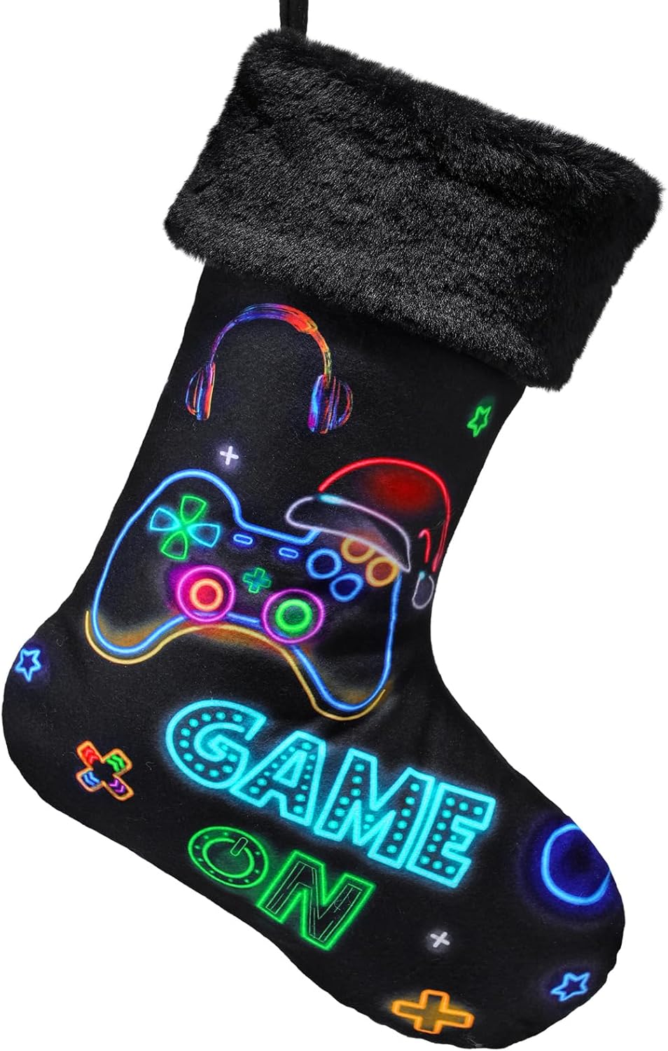 Amazon.com: Realspring Gamer Gifts Gaming Pattern Christmas Stocking 18 ...