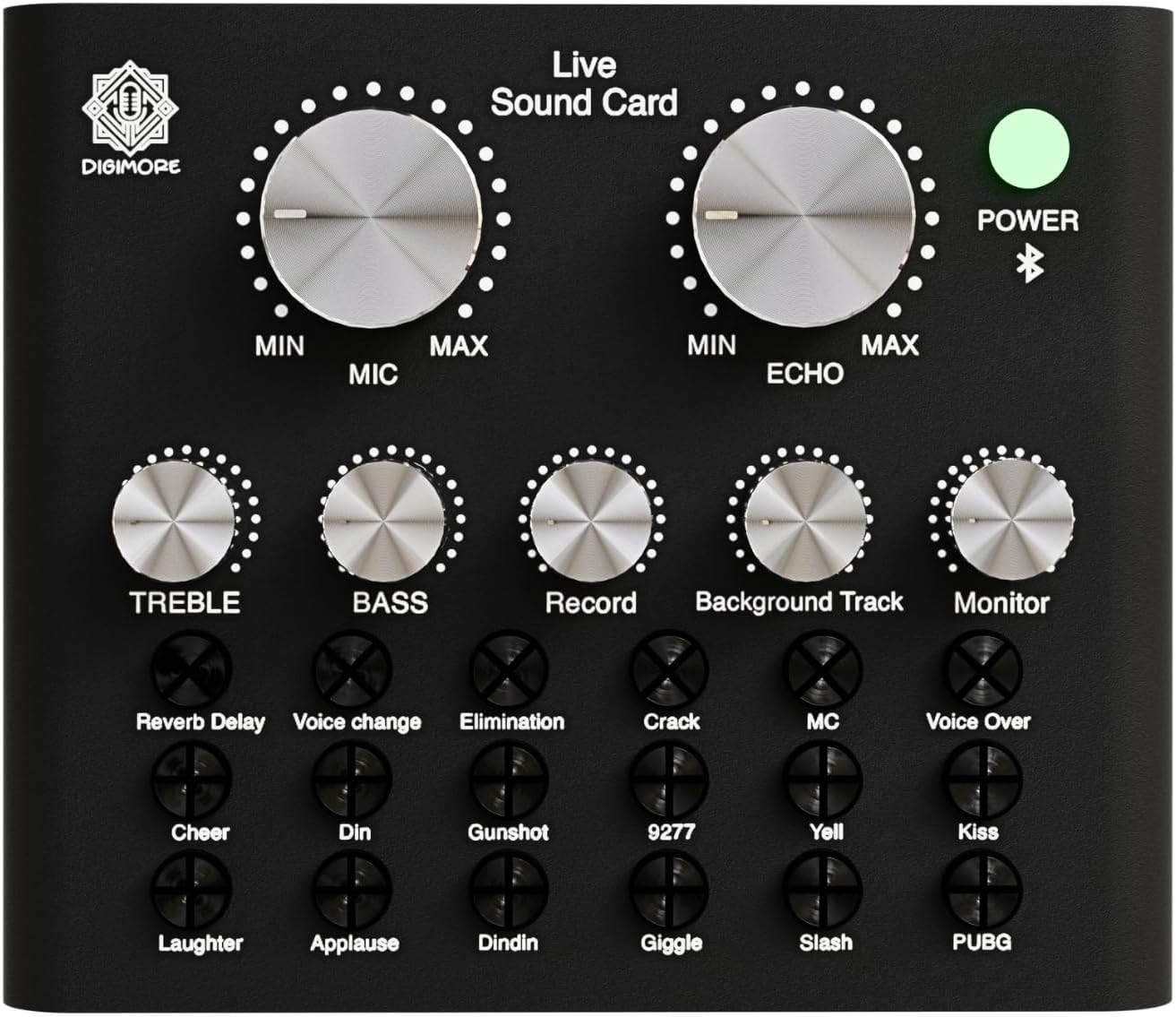 DM V8 Sound Card for Live Streaming, Audio Amplifier Voice Changer with ...