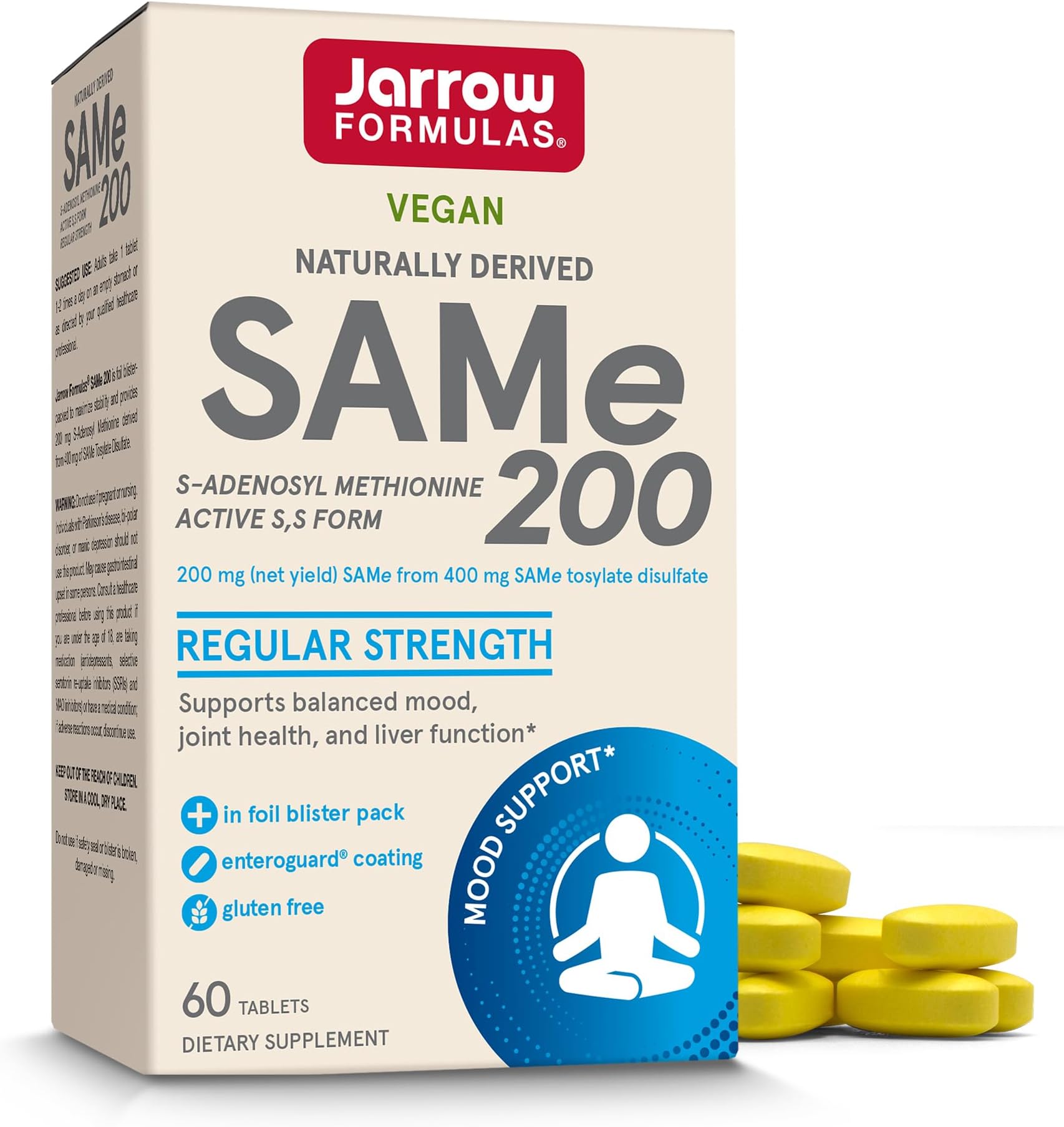 Amazon.com: Nature's Trove SAM-e 400mg 90 Enteric Coated Caplets. Vegan ...