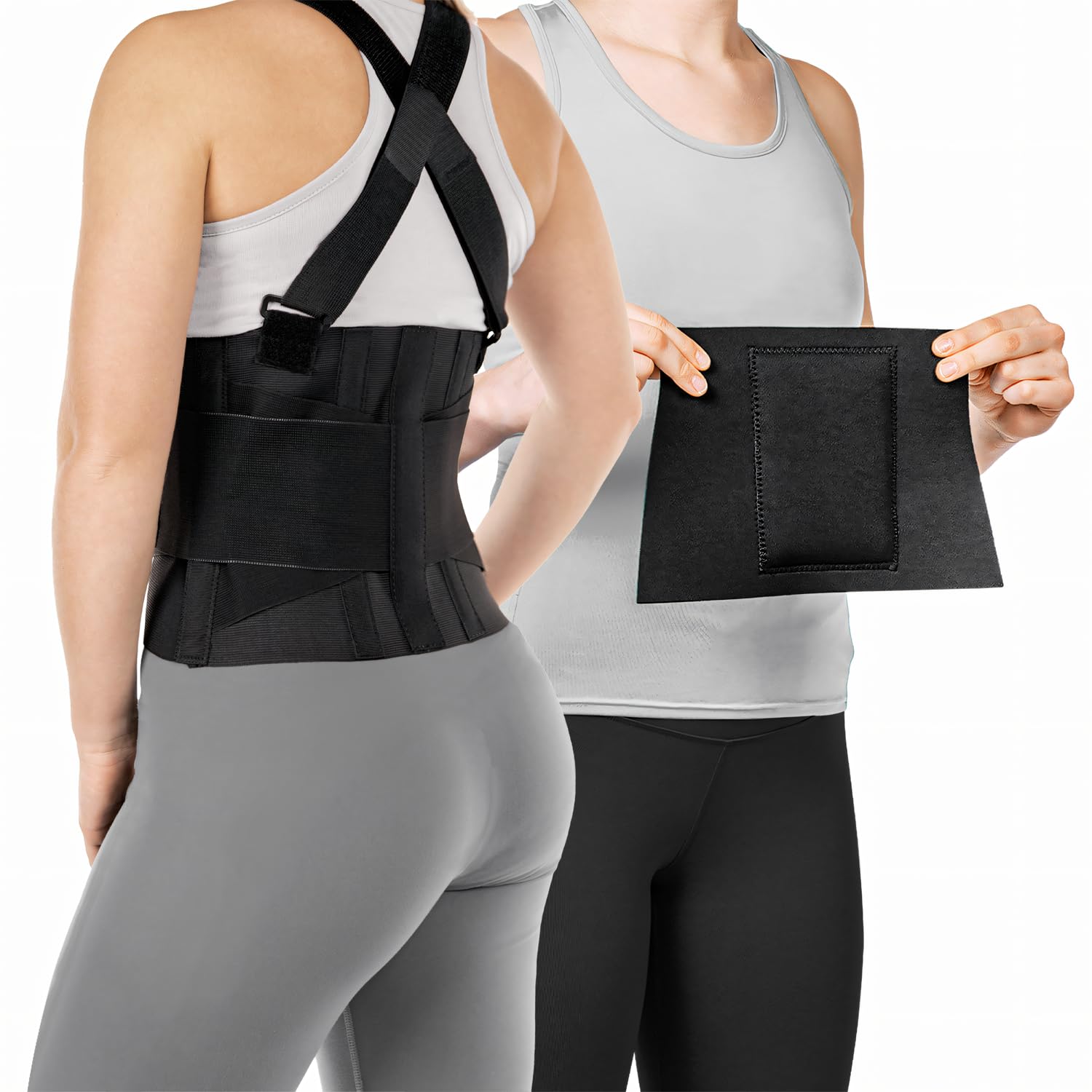 Amazon.com: BraceAbility Work Back Brace + Neoprene Foam Pressure Pad ...