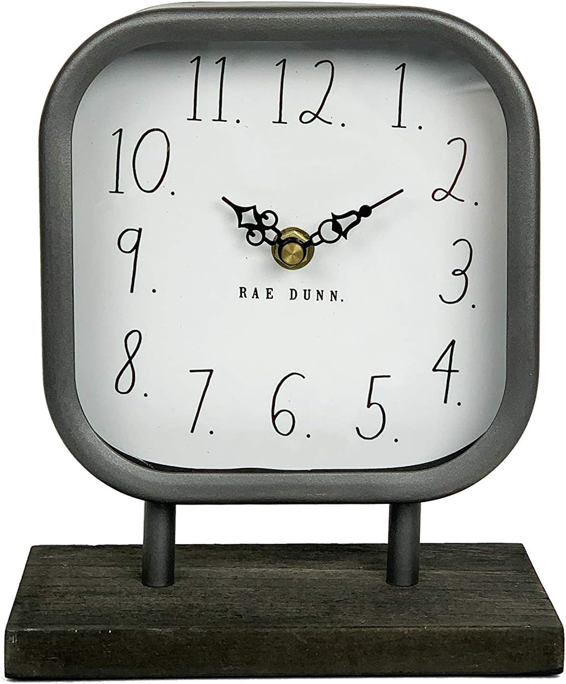 Amazon.com: Rae Dunn Desk Clock - Battery Operated Round Modern Rustic ...