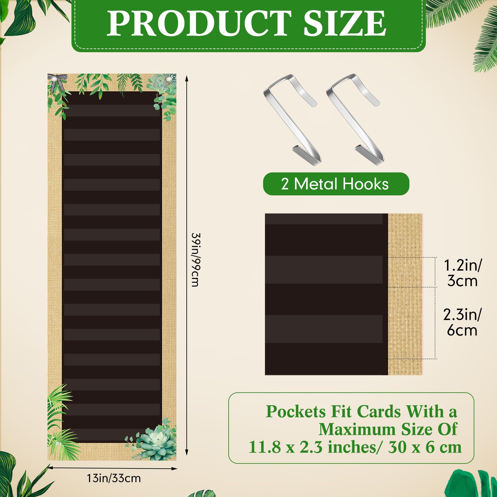 Snapklik.com : Greenery Daily Schedule Pocket Chart Class Schedule 14 ...