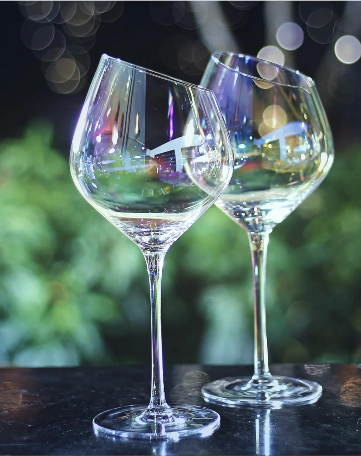 Amazon.com | Luxrify Designer Premium Quality Crystal Wine Glasses ...