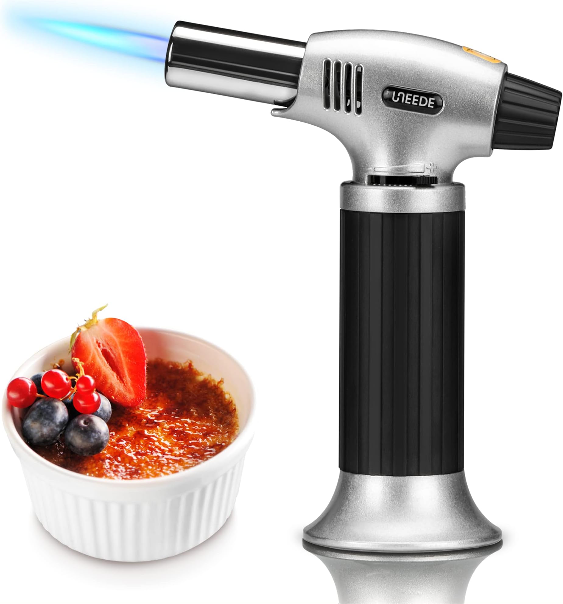 Küchenbrenner,Flambierbrenner,Blowtorch kitchen Burner mit Sicherheitsschloss Refillable Butane ...