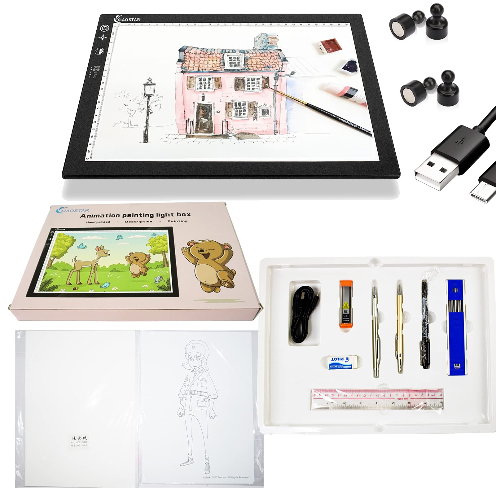 Buy Light Box Drawing A4,Tracing Board with Brightness Adjustable for ...