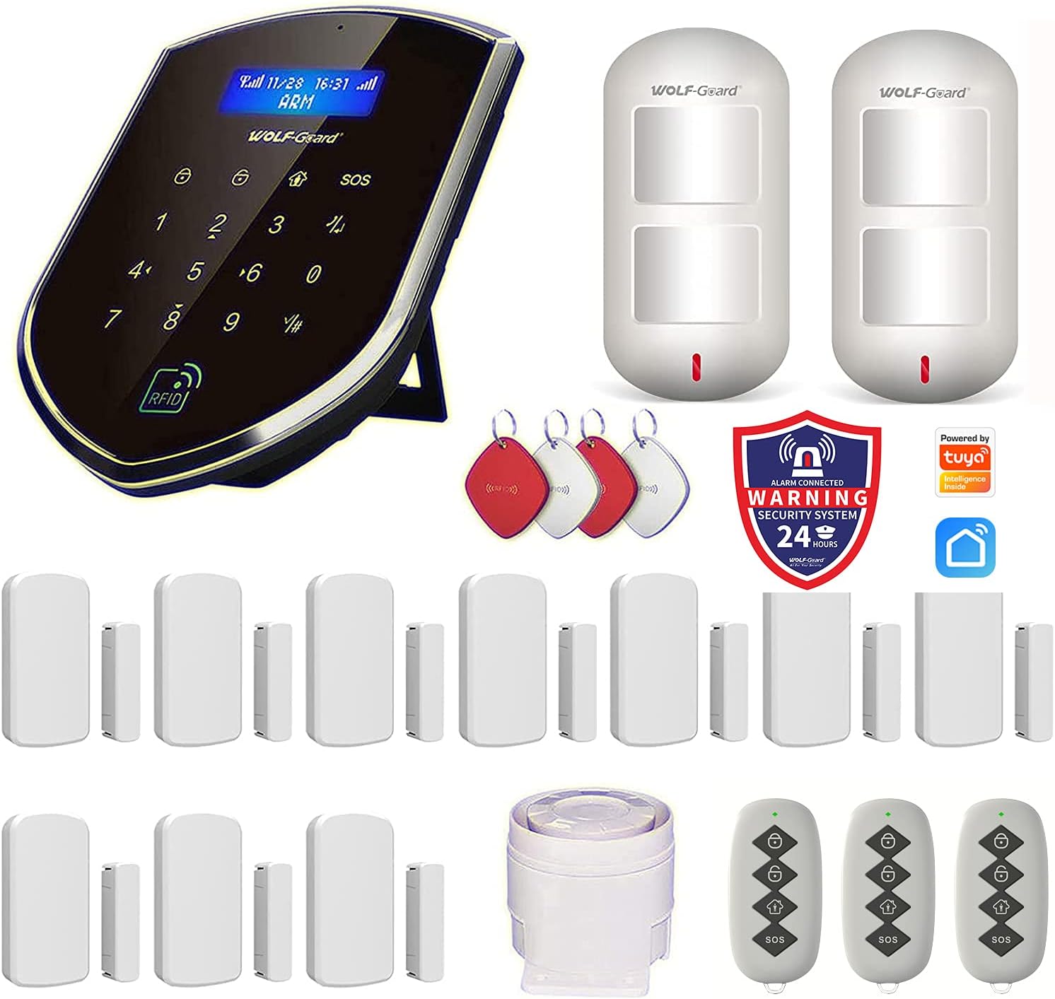 Wolf-Guard WM2GR-P 433MHz WiFi and GSM Security Alarm System with Pet ...