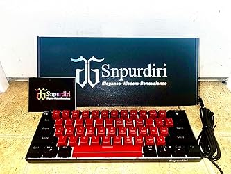 Amazon.com: Snpurdiri 60% Wired Mechanical Gaming Keyboard, Ice Blue ...