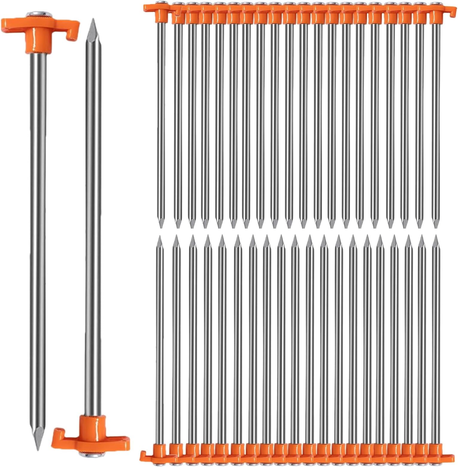 Amazon.com : Nexboraque 20 Pack Tent Stakes - 10 Inch Galvanized Non ...