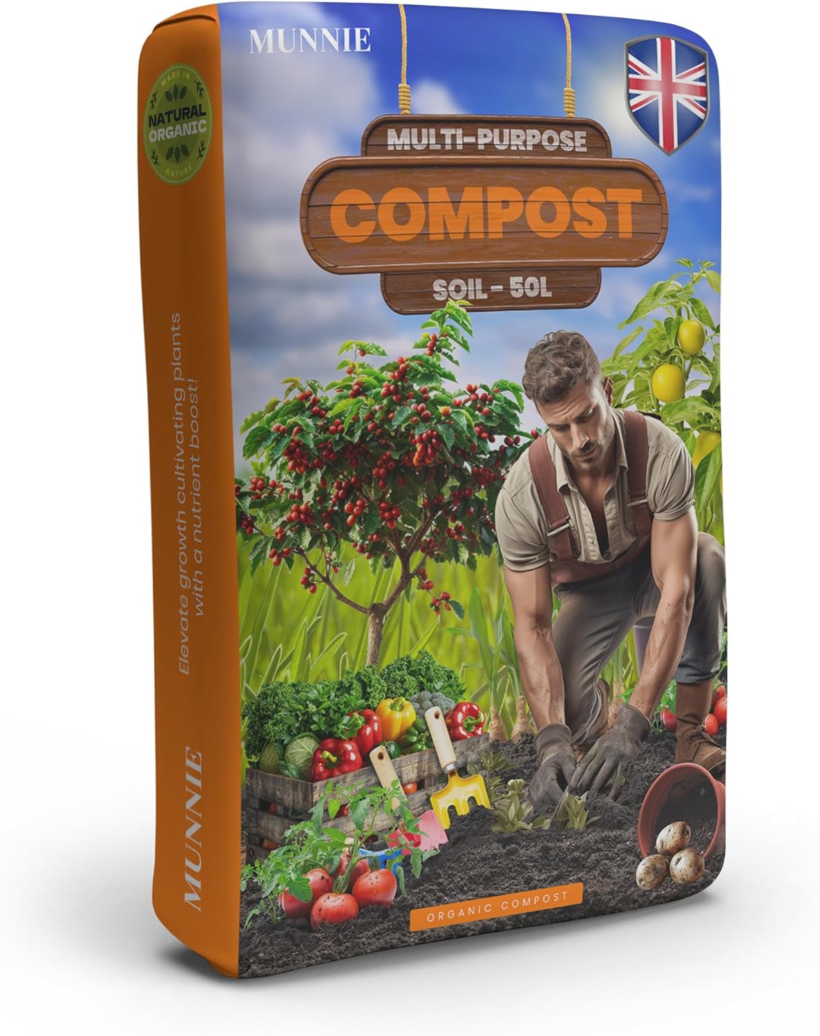 Munnie 50L Multi-Purpose Compost Soil Bag – Eco-friendly Soil Seed ...