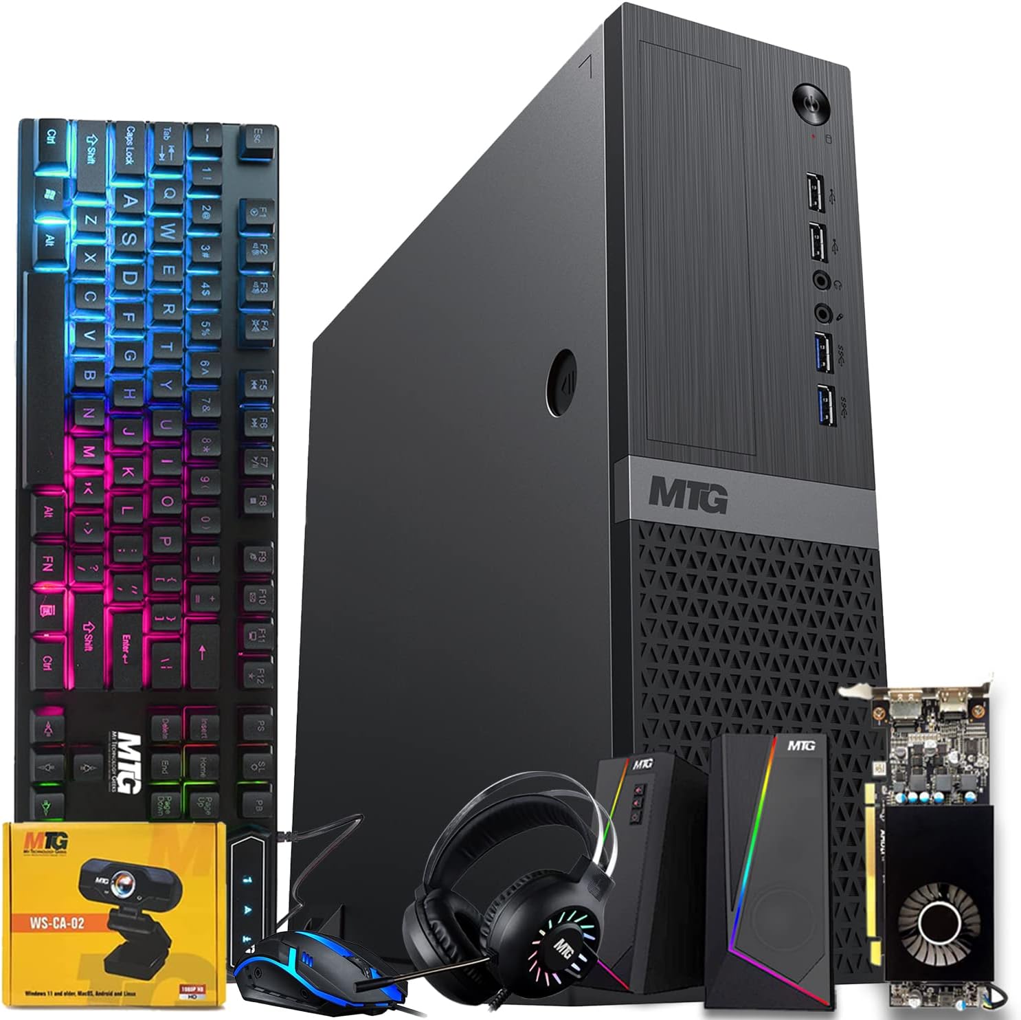 Amazon.com: Aurora Gaming Desktop Computer Intel i5 12th Gen, AMD RX ...
