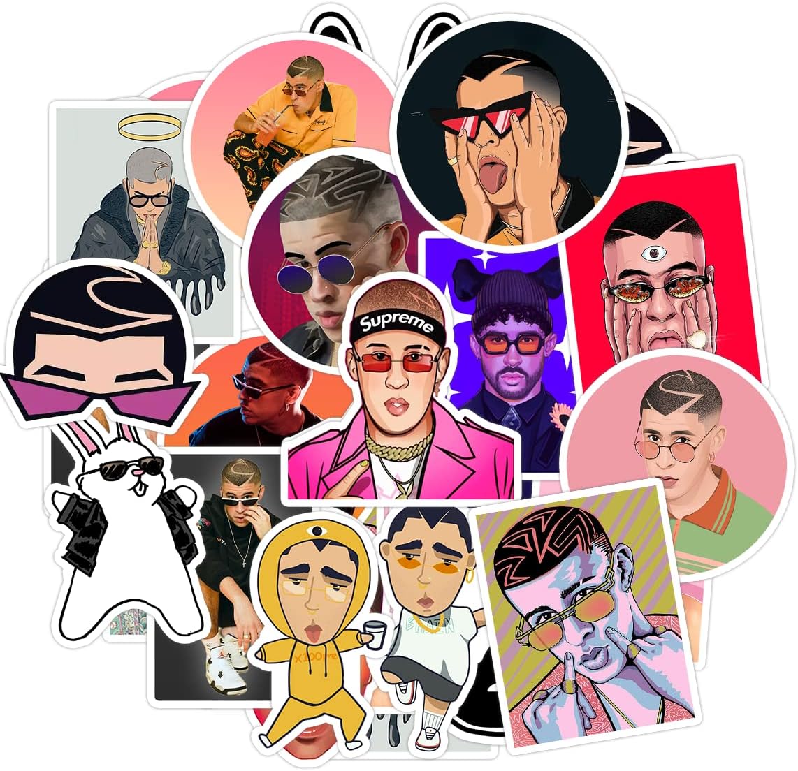 Amazon.com: AnanoSTORE Stickers 20 pcs Aesthetic Vinyl Decals Rapper ...