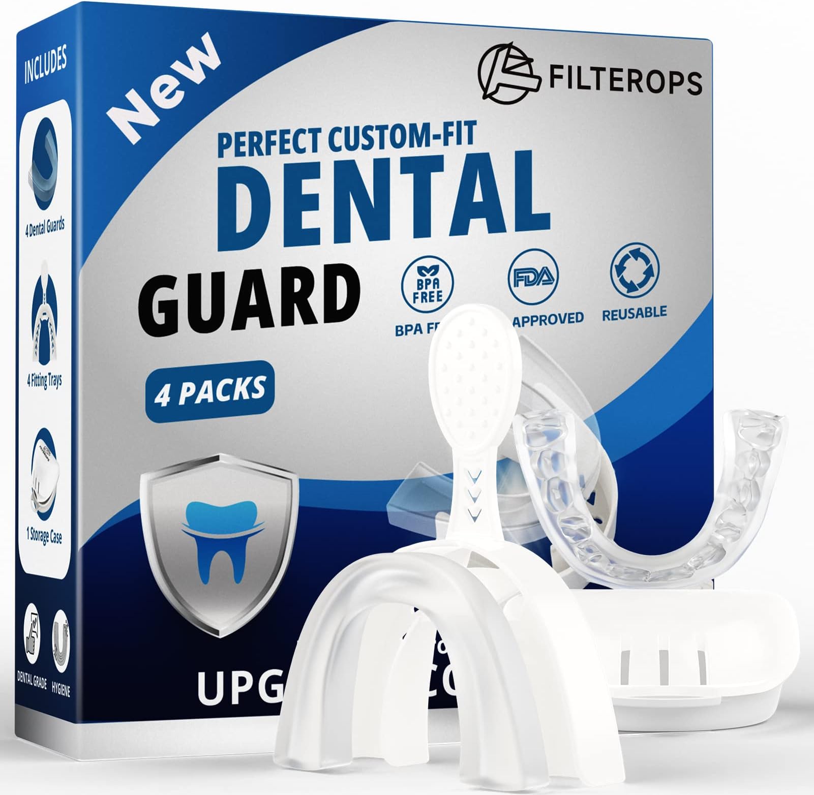 Amazon.com: Upgraded Night Guard with Fitting Tray for Teeth Grinding ...