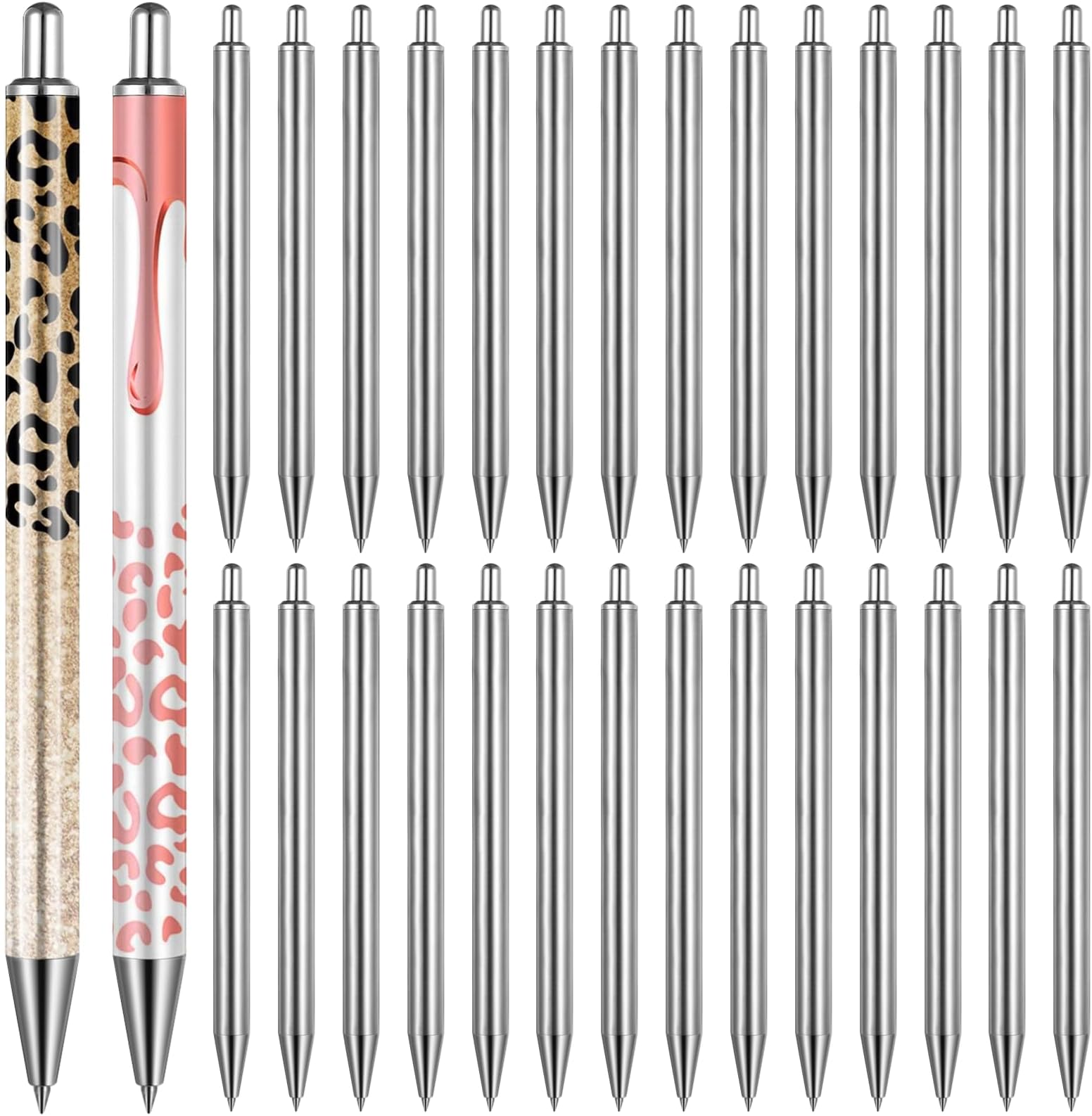 Amazon.com : Tideme 30 Pcs Epoxy Pens Blanks, Stainless Steel Pens for ...