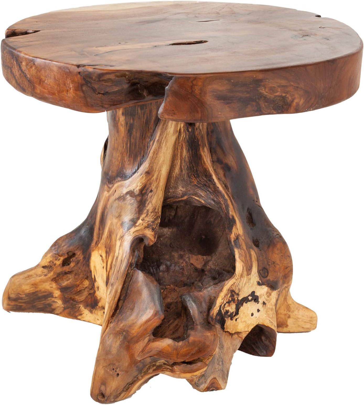 DESIGN DELIGHTS RUSTIKALER BAUMSTAMM HOCKER Log | 41x29x29 cm (HxBxT ...