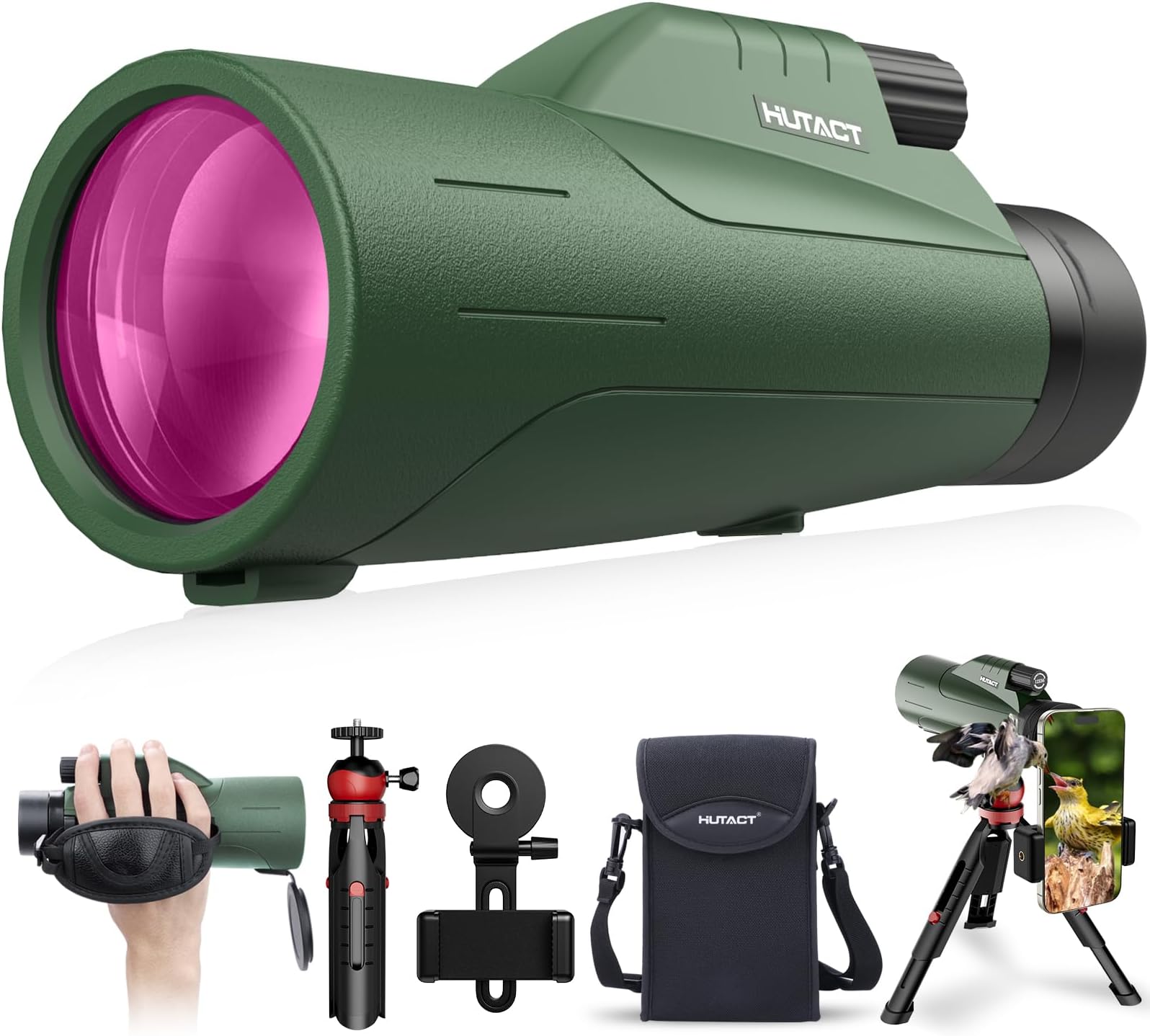 Amazon.com : 12x56 High Power Monocular Telescope with Smartphone ...